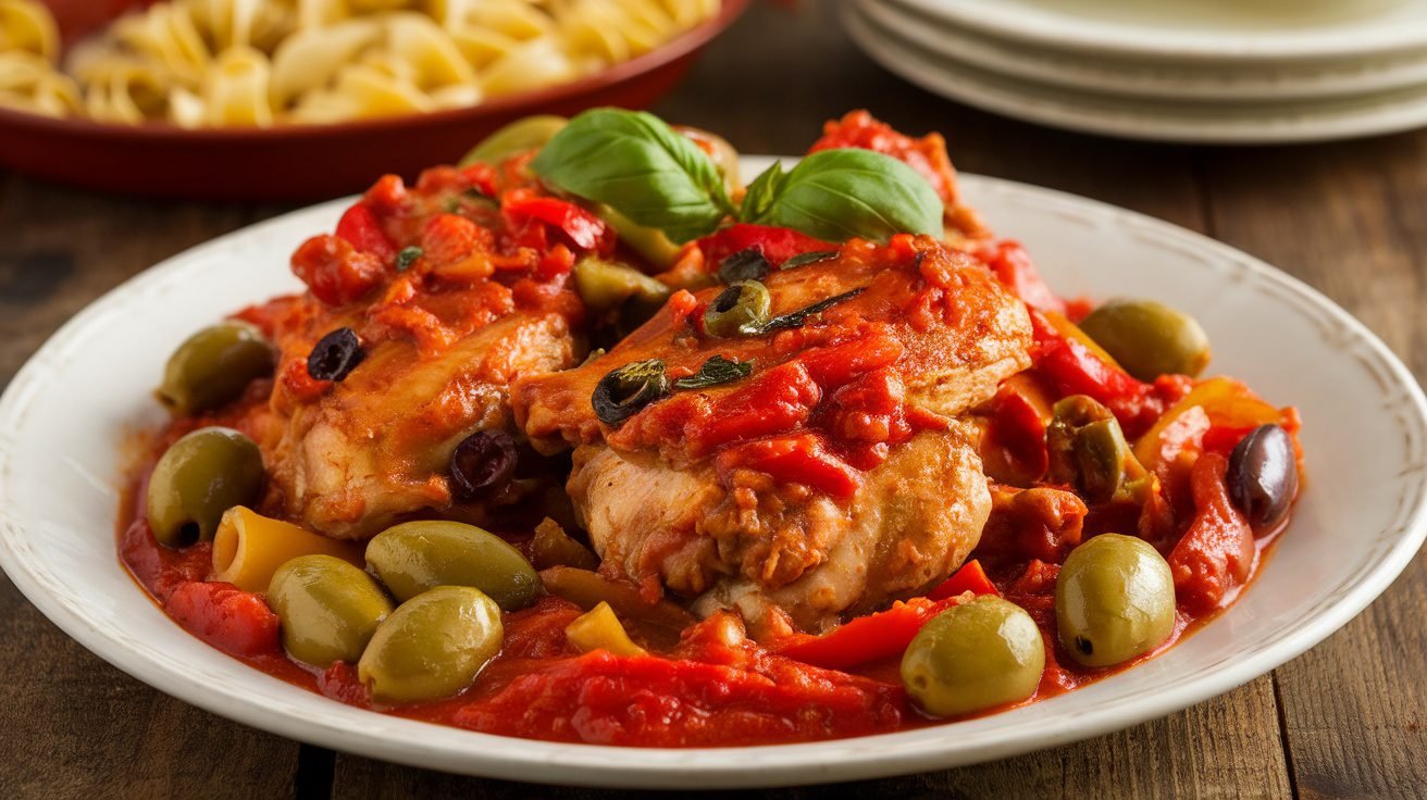 Savory Chicken Cacciatore With Olives Recipe Food Blasts