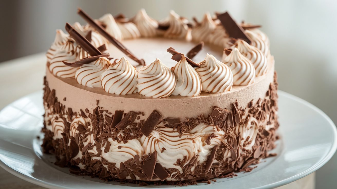 Mocha Meringue Cake Recipe - Food Blasts