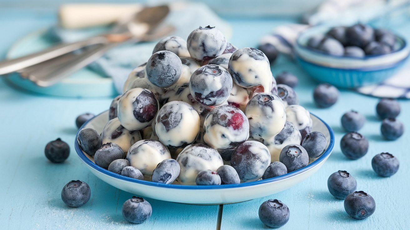 Frozen Blueberry Yogurt Bites Recipe - Food Blasts