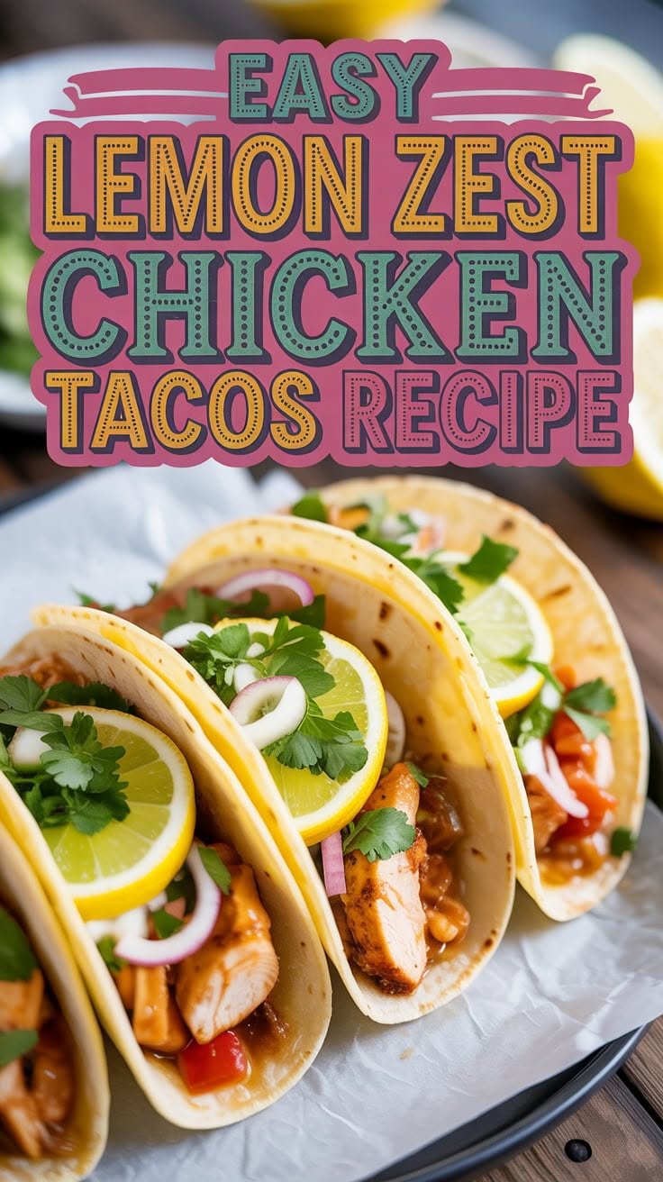Lemon Zest Chicken Tacos Recipe - Food Blasts