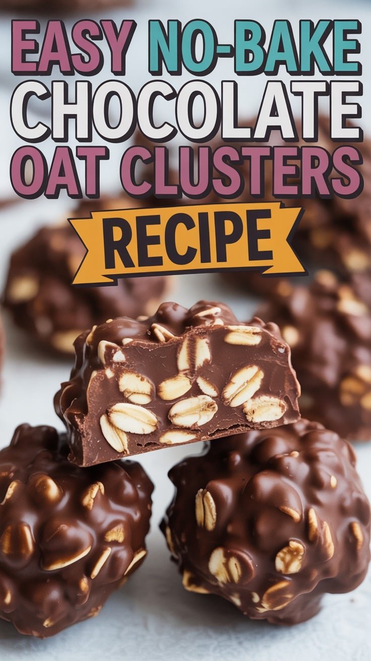 No-Bake Chocolate Oat Clusters Recipe - Food Blasts