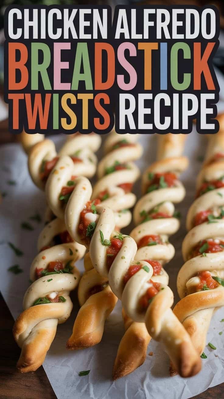 Chicken Alfredo Breadstick Twists Recipe - Food Blasts