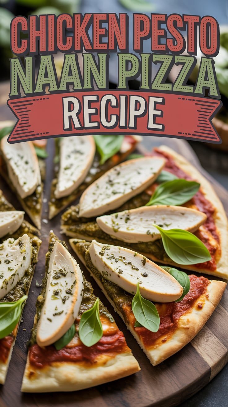 Delicious Chicken Pesto Naan Pizza Recipe - Food Blasts