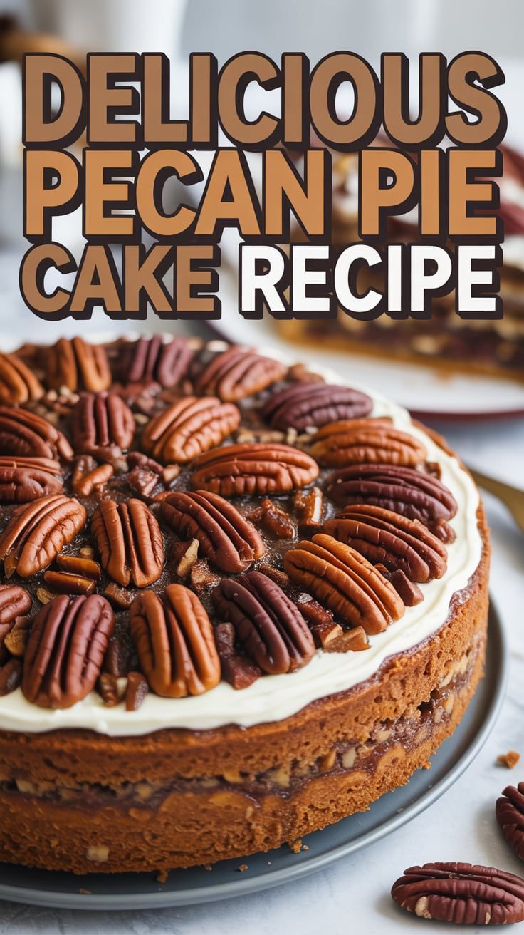 Pecan Pie Cake Recipe - Food Blasts