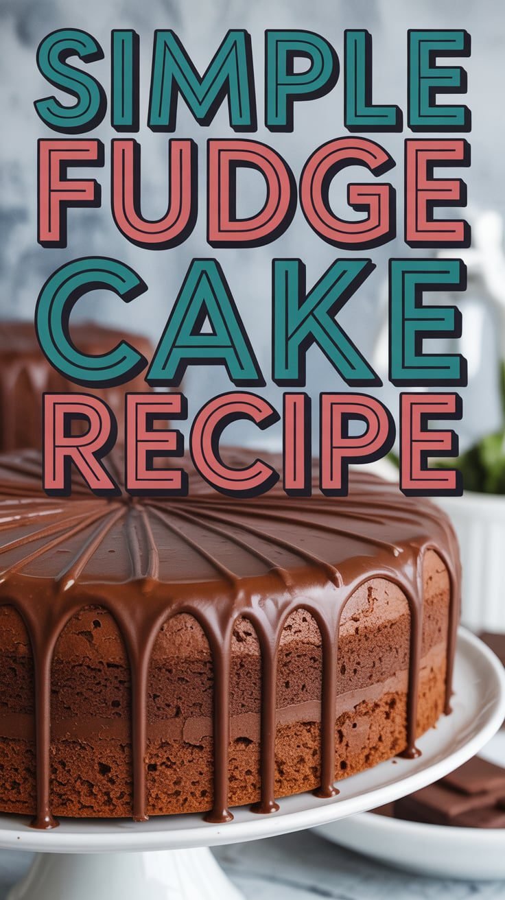 Decadent Simple Fudge Cake Recipe - Food Blasts