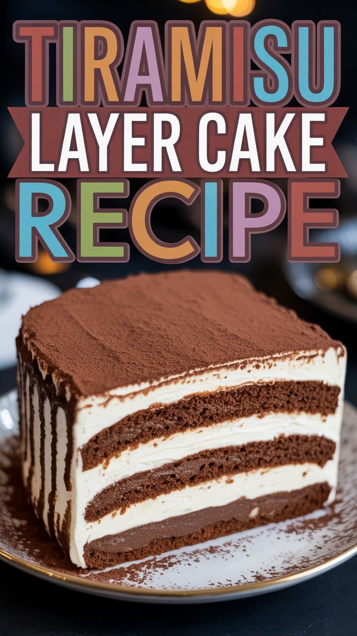 Tiramisu Layer Cake Recipe - Food Blasts