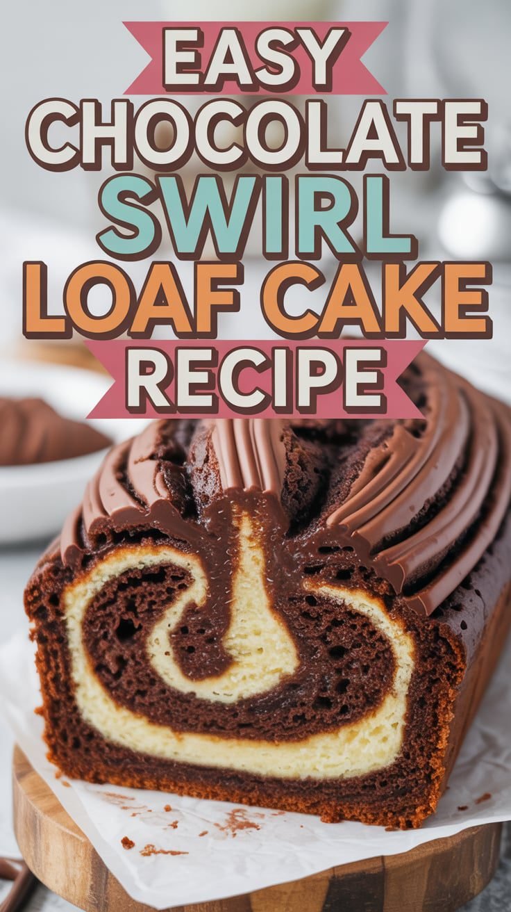 Chocolate Swirl Loaf Cake Recipe - Food Blasts