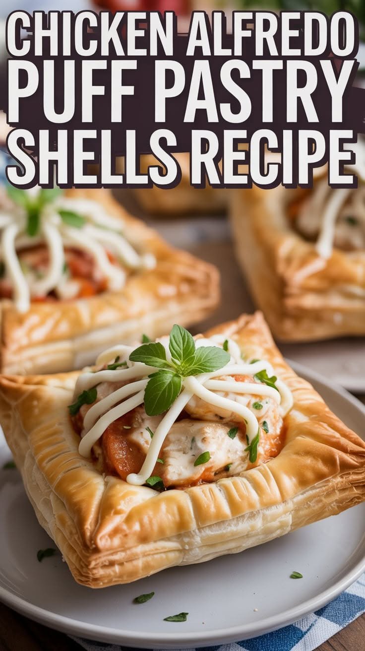 Chicken Alfredo Puff Pastry Shells Recipe - Food Blasts