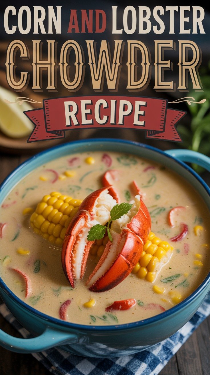 Creamy Corn and Lobster Chowder Recipe - Food Blasts