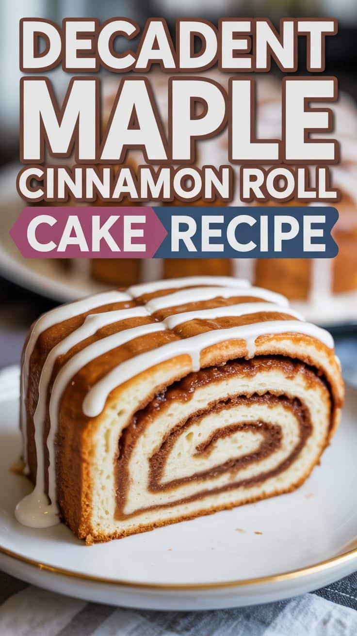 Maple Cinnamon Roll Cake Recipe - Food Blasts