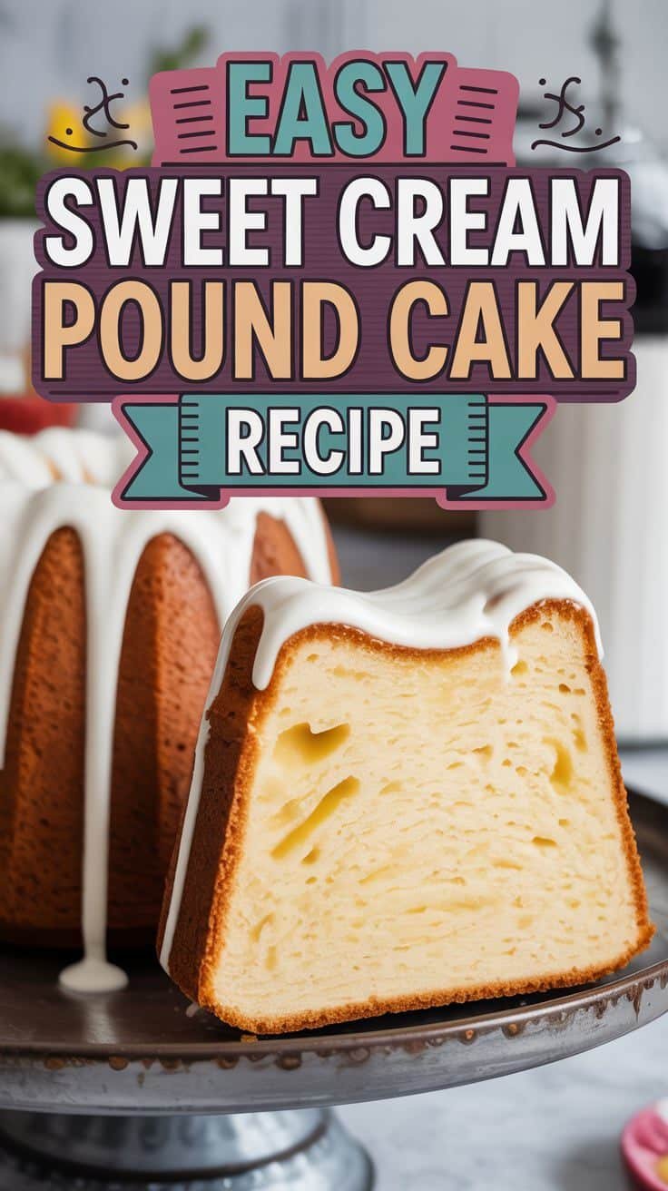 Classic Sweet Cream Pound Cake Recipe - Food Blasts