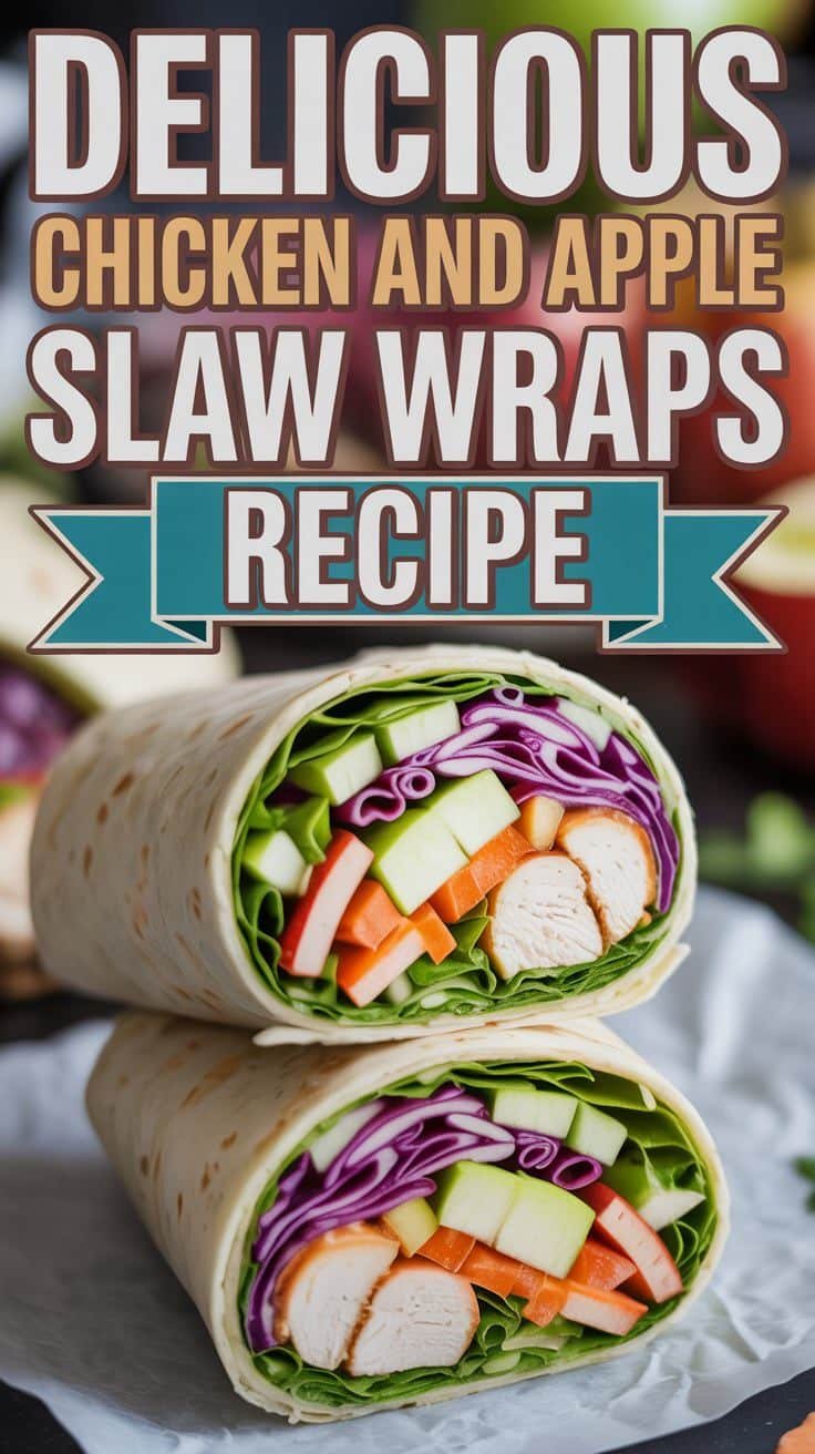 Delicious Chicken and Apple Slaw Wraps Recipe - Food Blasts