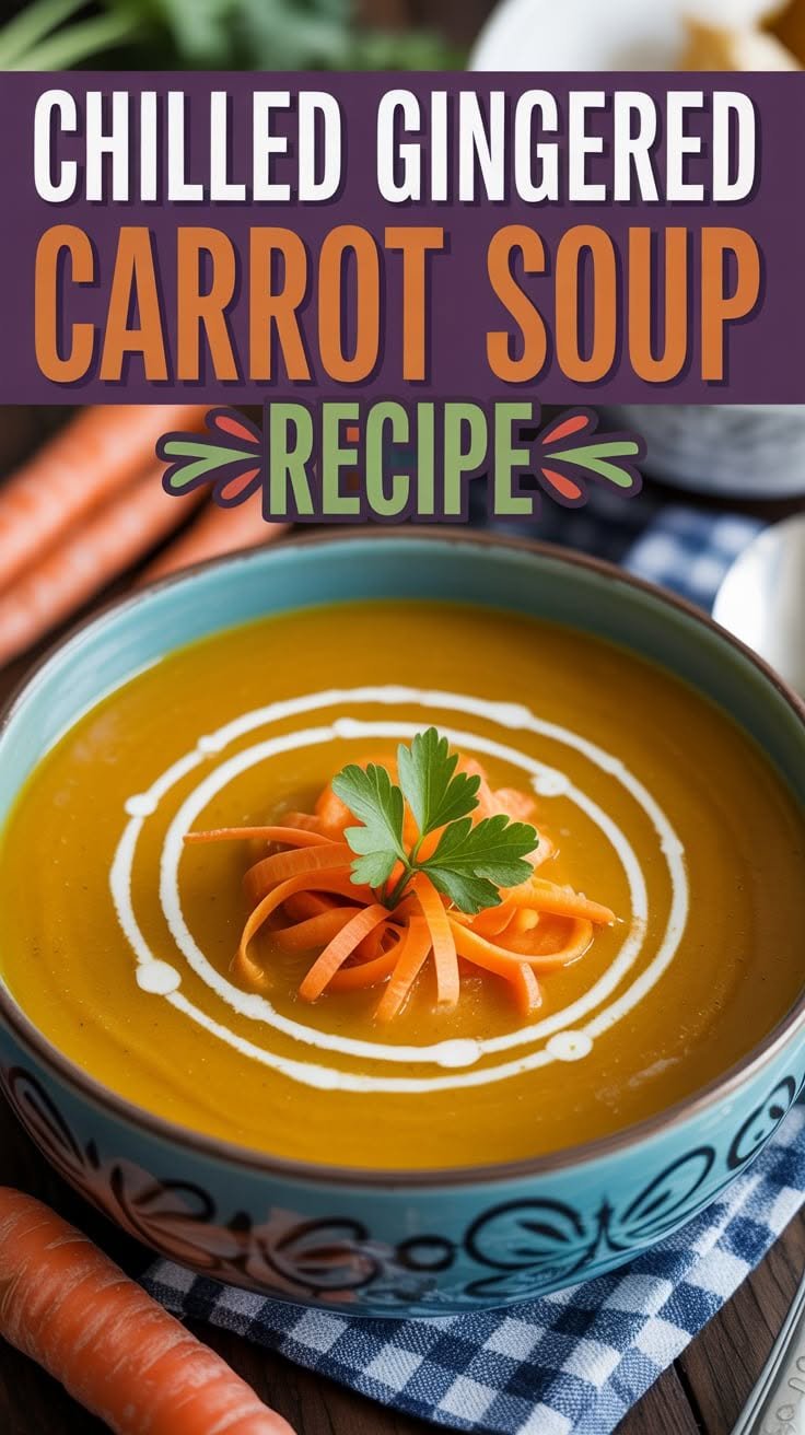 Refreshing Chilled Gingered Carrot Soup - Food Blasts