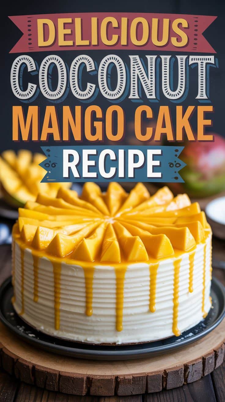 Coconut Mango Cake Recipe - Food Blasts