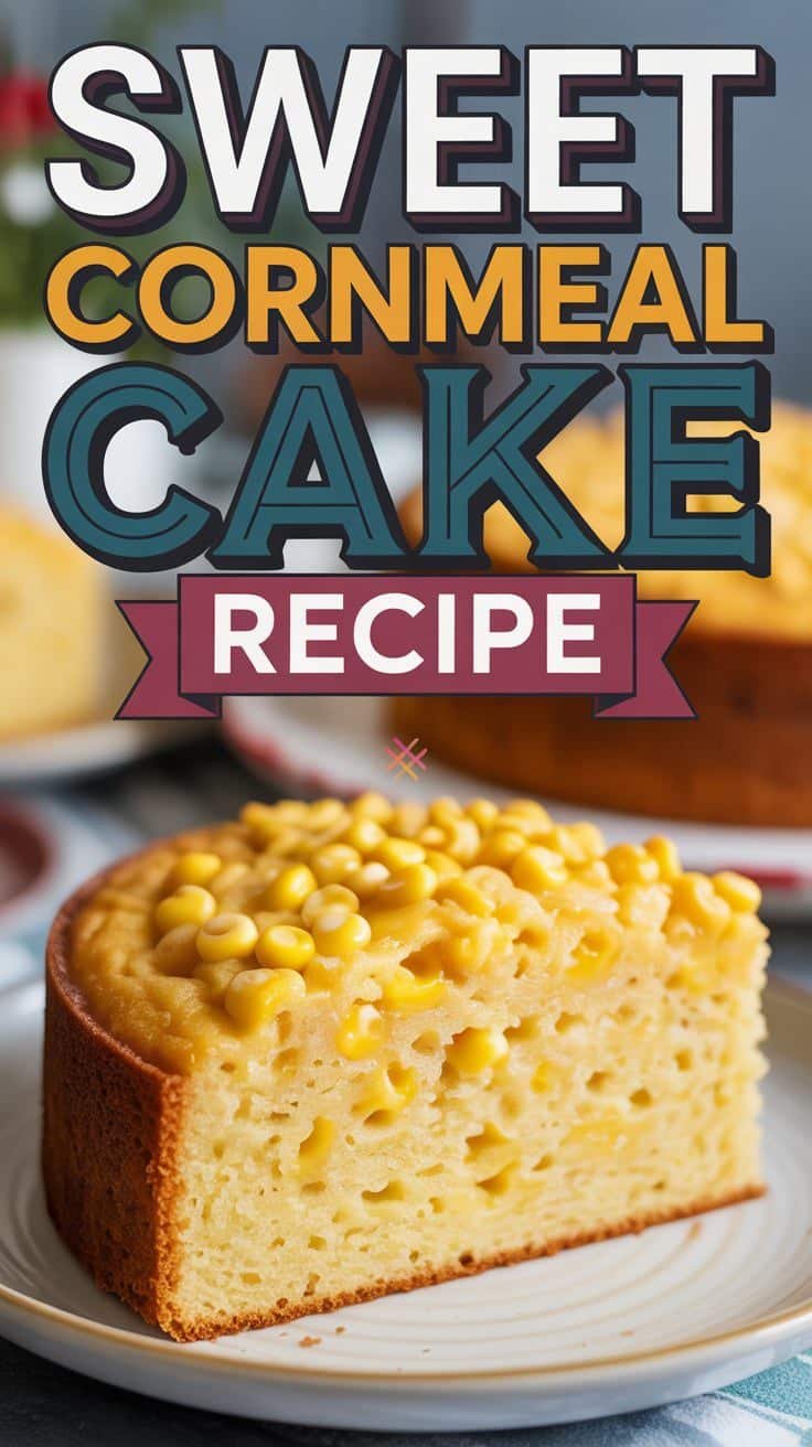 Moist Sweet Cornmeal Cake Recipe - Food Blasts