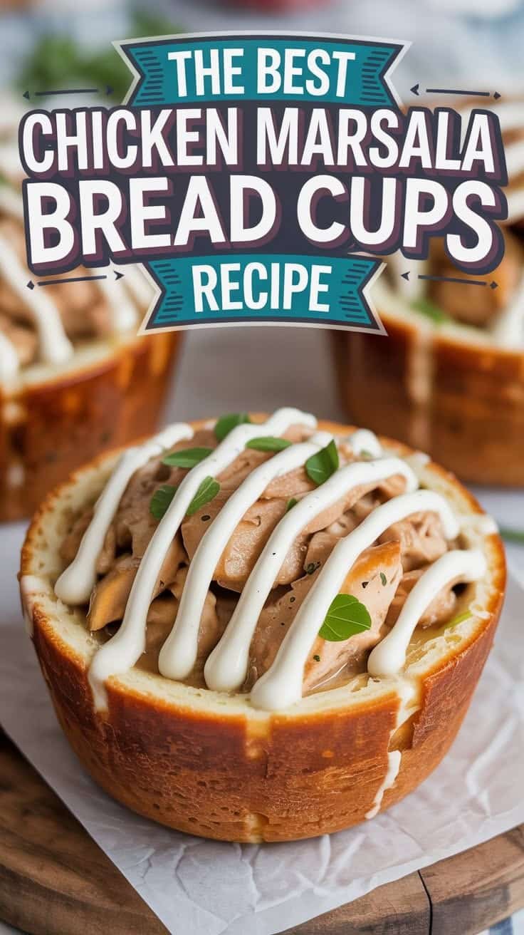 Chicken Marsala Bread Cups Recipe - Food Blasts