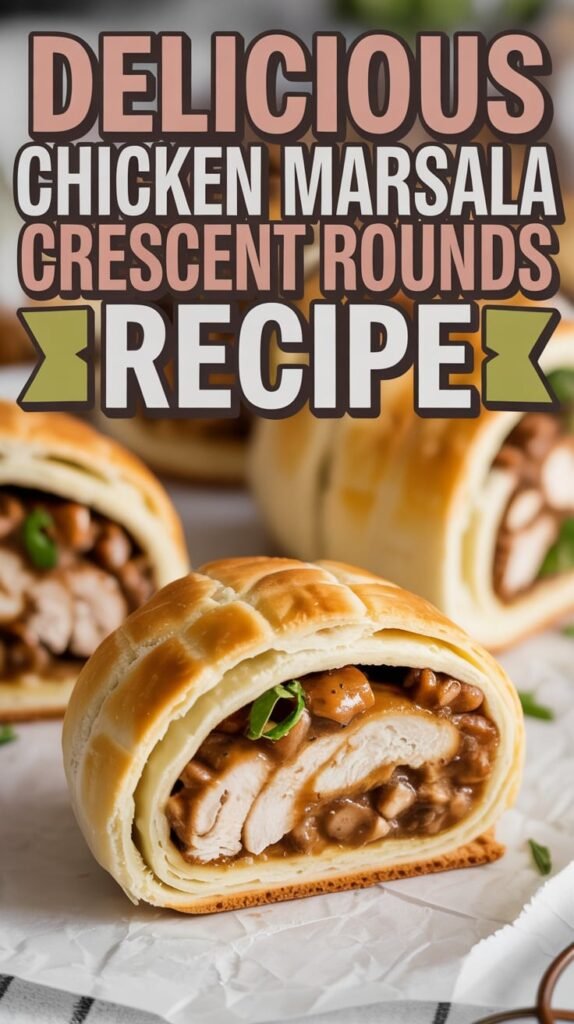 Savory Chicken Marsala Crescent Rounds Recipe - Food Blasts