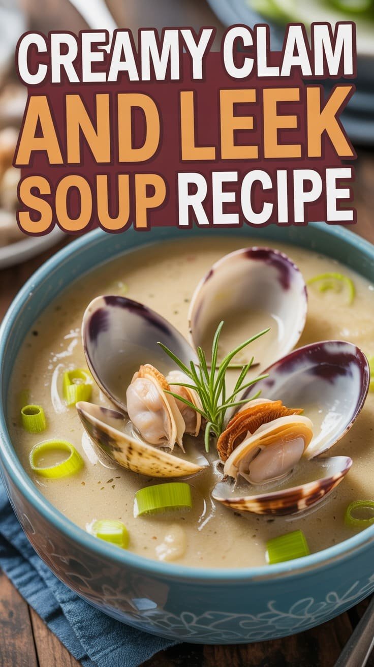 Deliciously Creamy Clam and Leek Soup Recipe - Food Blasts