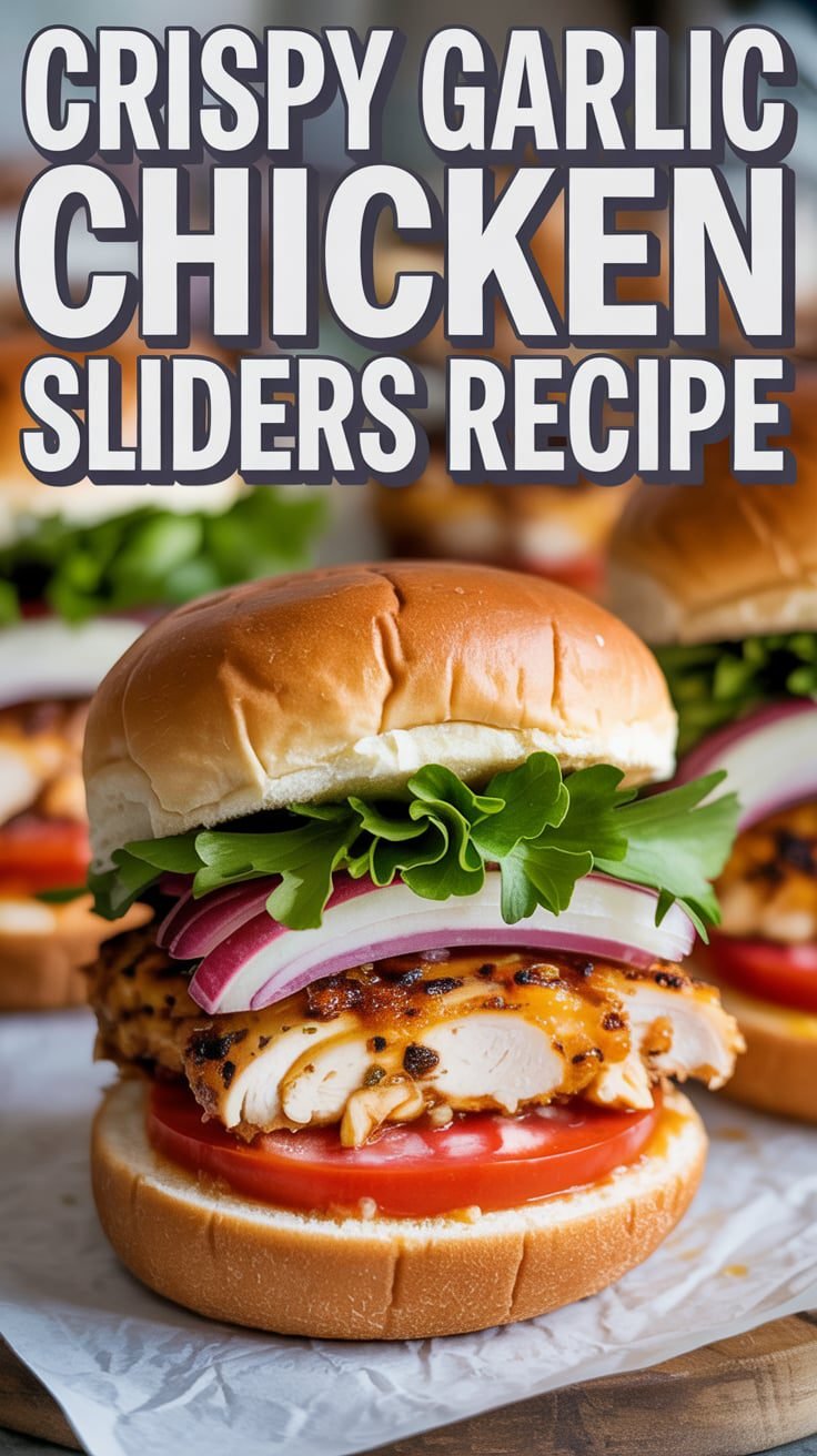 Crispy Garlic Chicken Sliders Recipe - Food Blasts