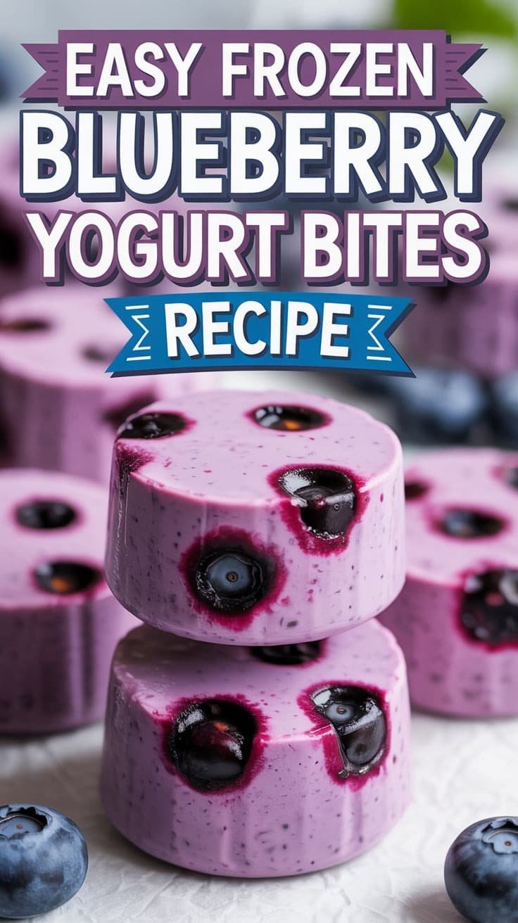 Frozen Blueberry Yogurt Bites Recipe - Food Blasts