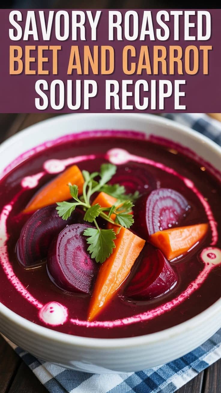 Savory Roasted Beet and Carrot Soup Recipe - Food Blasts