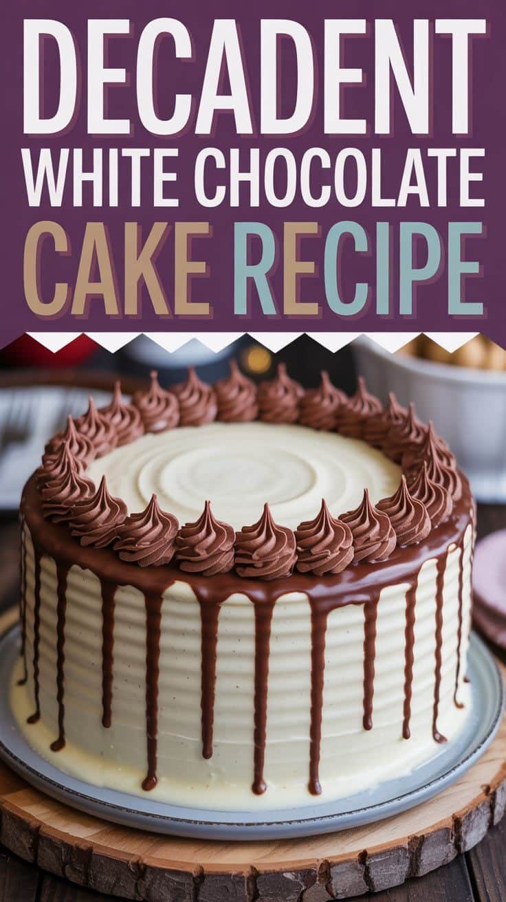Decadent White Chocolate Cake Recipe - Food Blasts