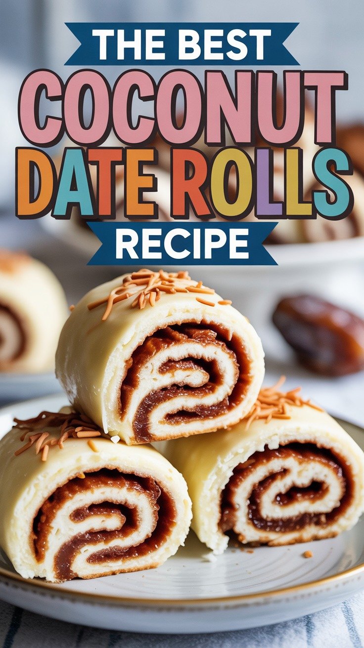 Coconut Date Rolls Recipe - Food Blasts