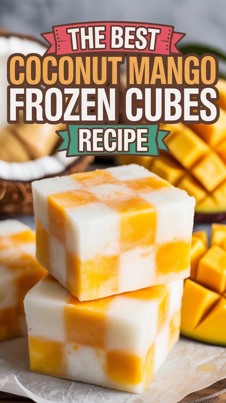 Coconut Mango Frozen Cubes Recipe - Food Blasts