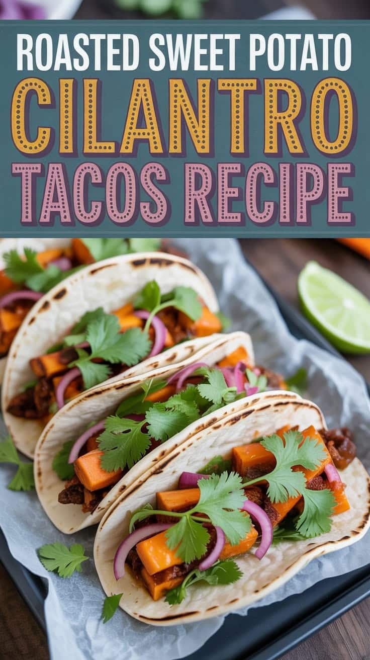 Roasted Sweet Potato Cilantro Tacos Recipe - Food Blasts