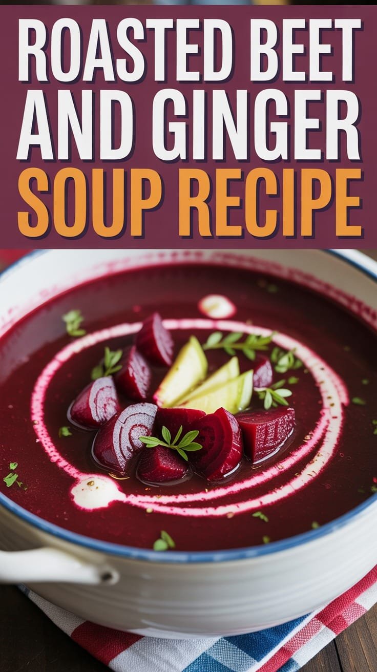 Savory Roasted Beet and Ginger Soup - Food Blasts