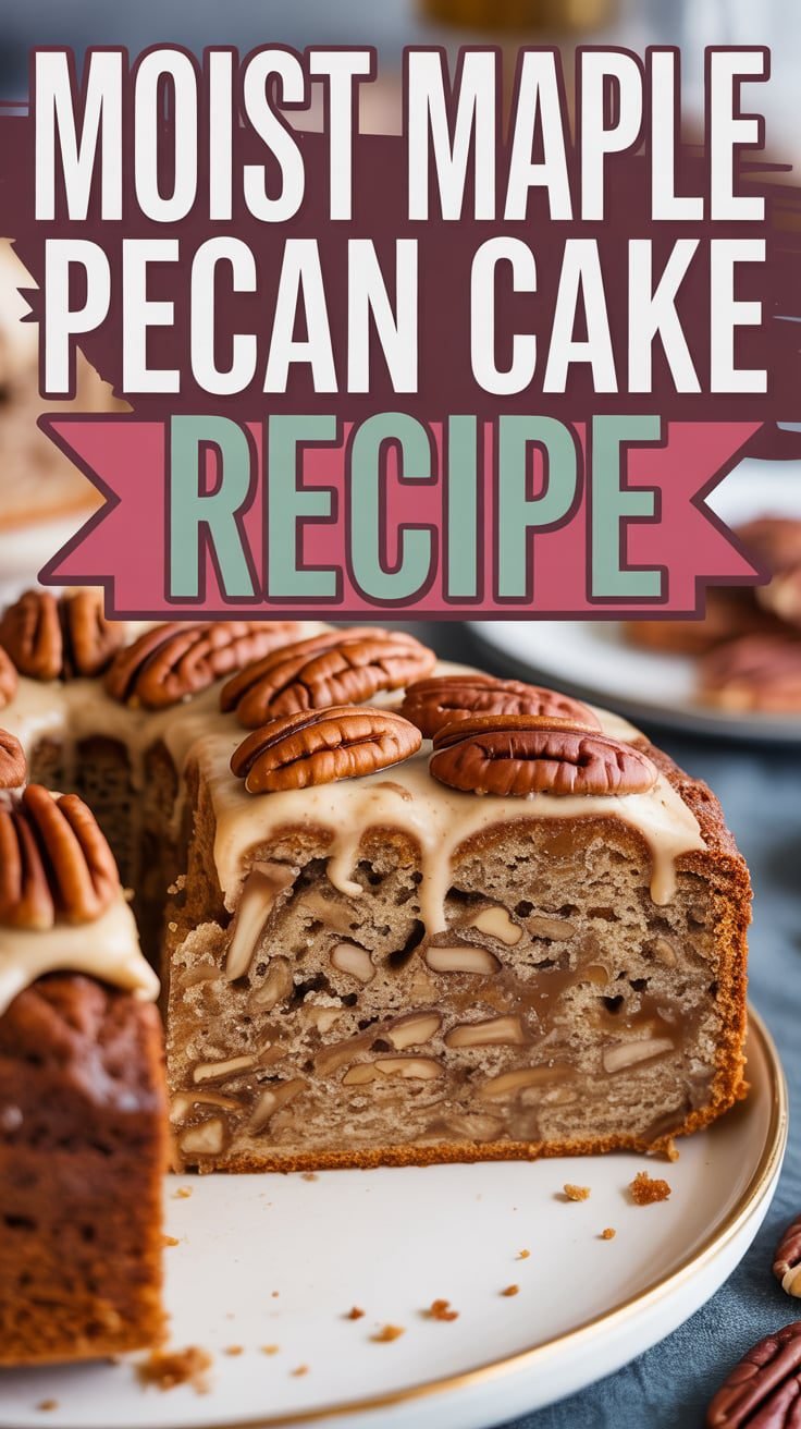 Maple Pecan Cake Recipe - Food Blasts