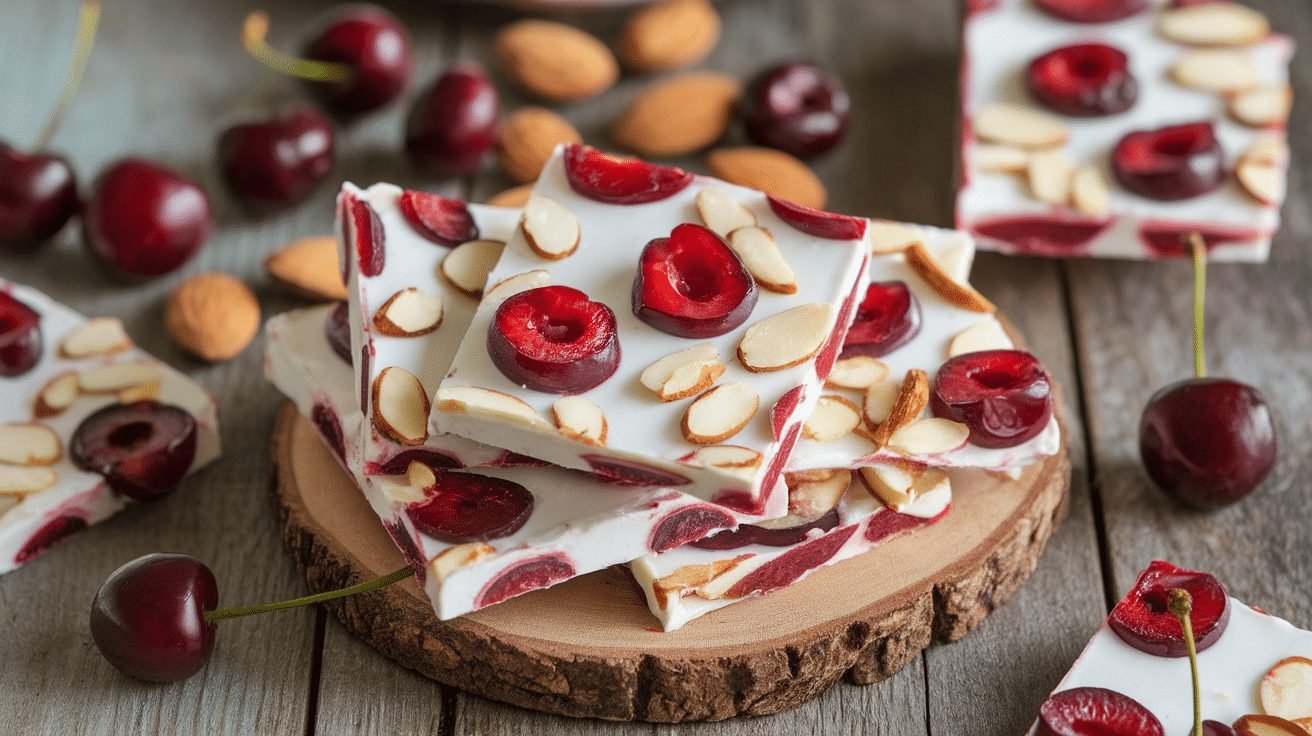 Cherry-Almond Greek Yogurt Bark Recipe - Food Blasts