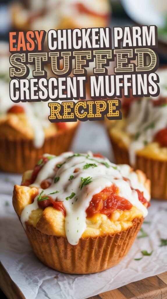 Savory Chicken Parm Stuffed Crescent Muffins Recipe - Food Blasts