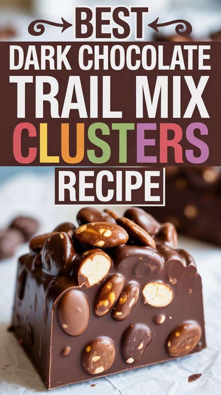 Sweet and Crunchy Dark Chocolate Trail Mix Clusters - Food Blasts