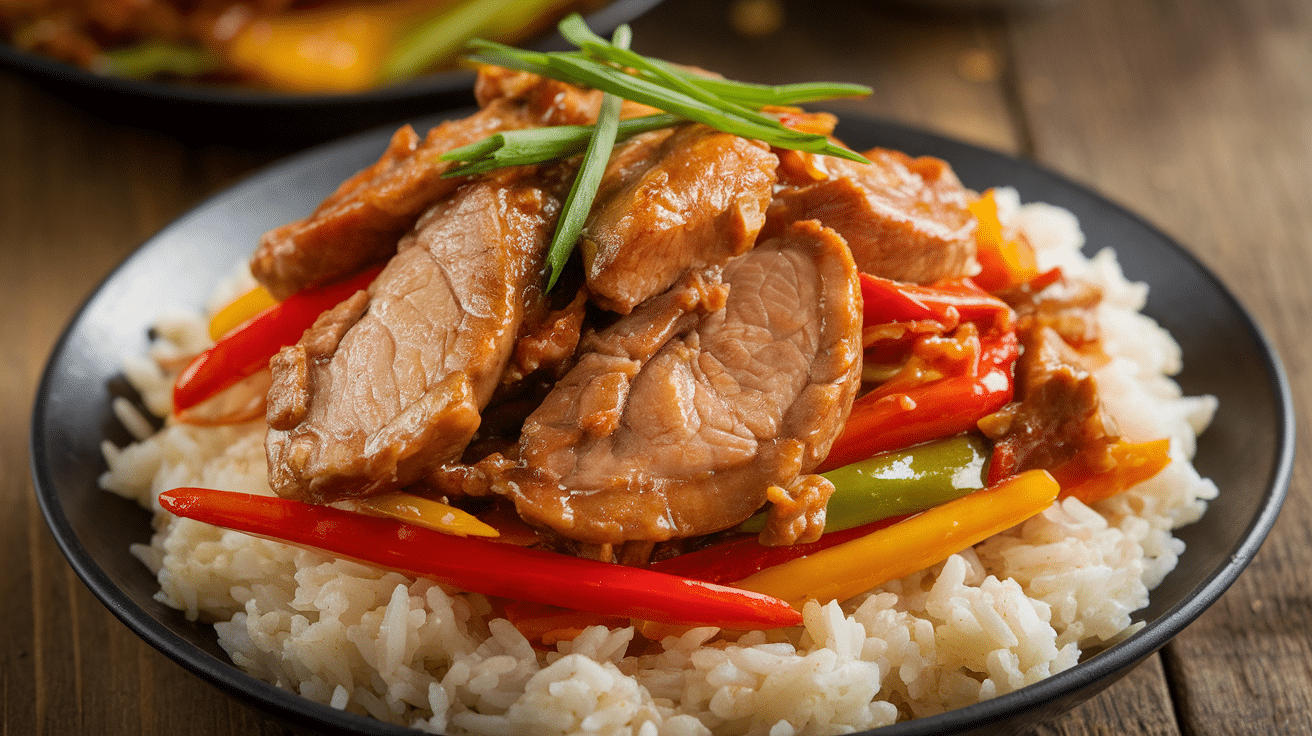 Savory Mongolian Pork Stir-Fry Recipe - Food Blasts