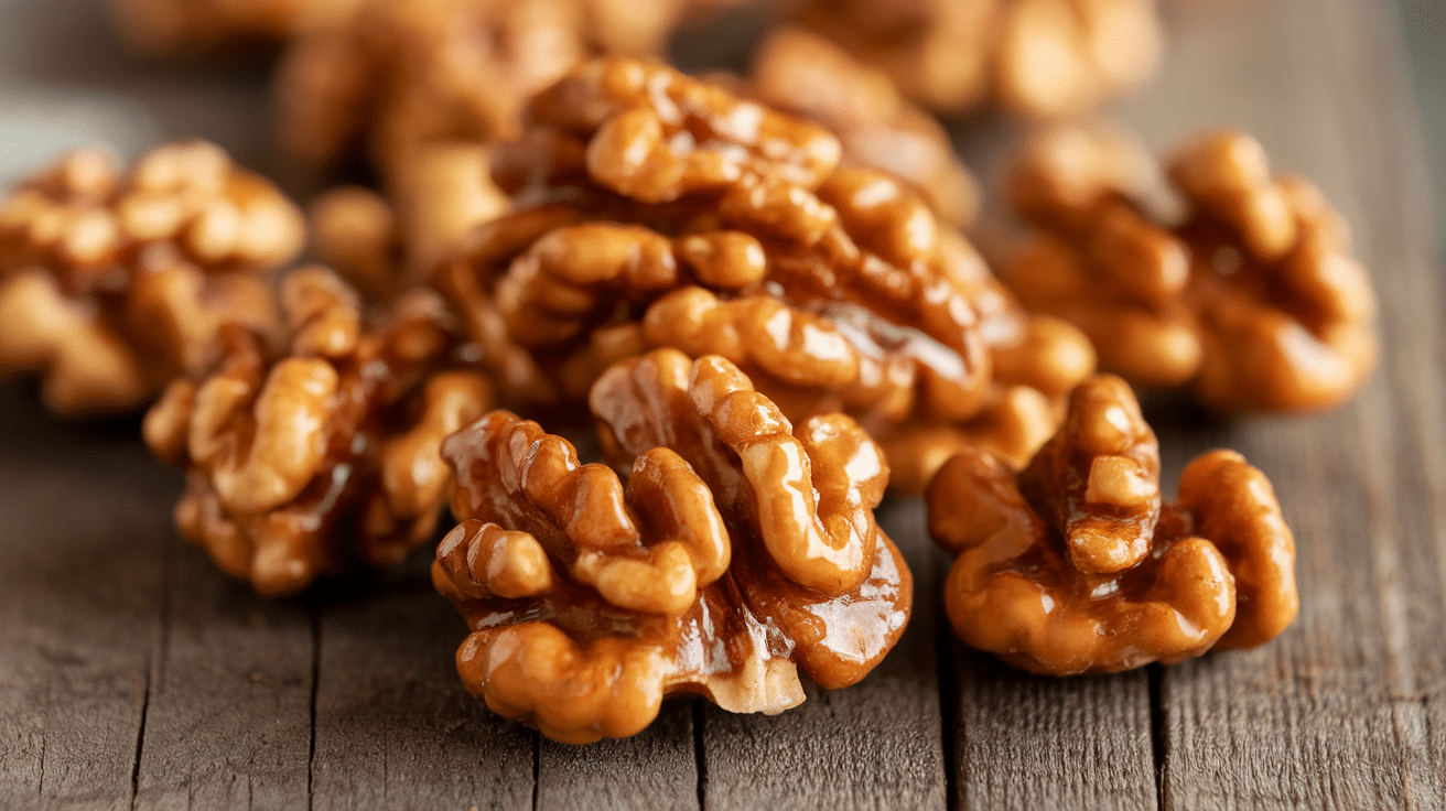 Sweet and Crunchy Candied Walnuts Recipe - Food Blasts