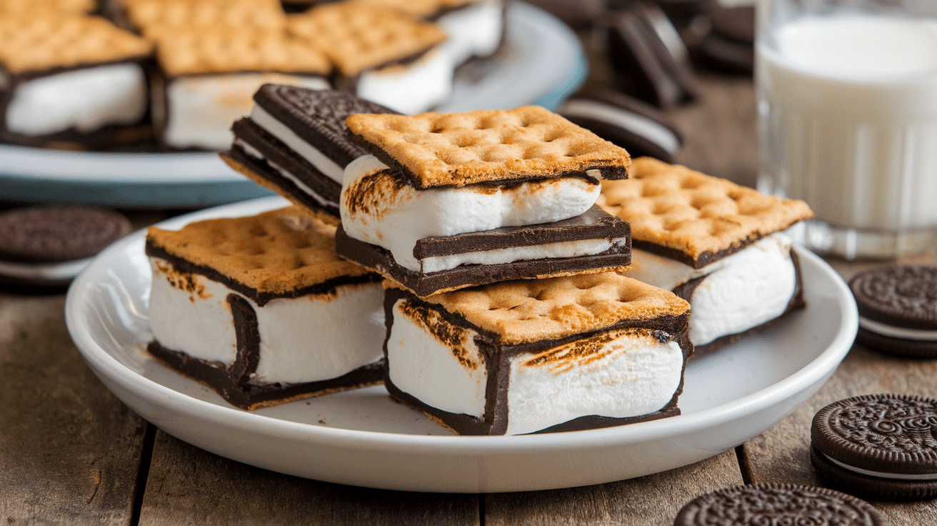 Oreo Smores in the Oven - Food Blasts