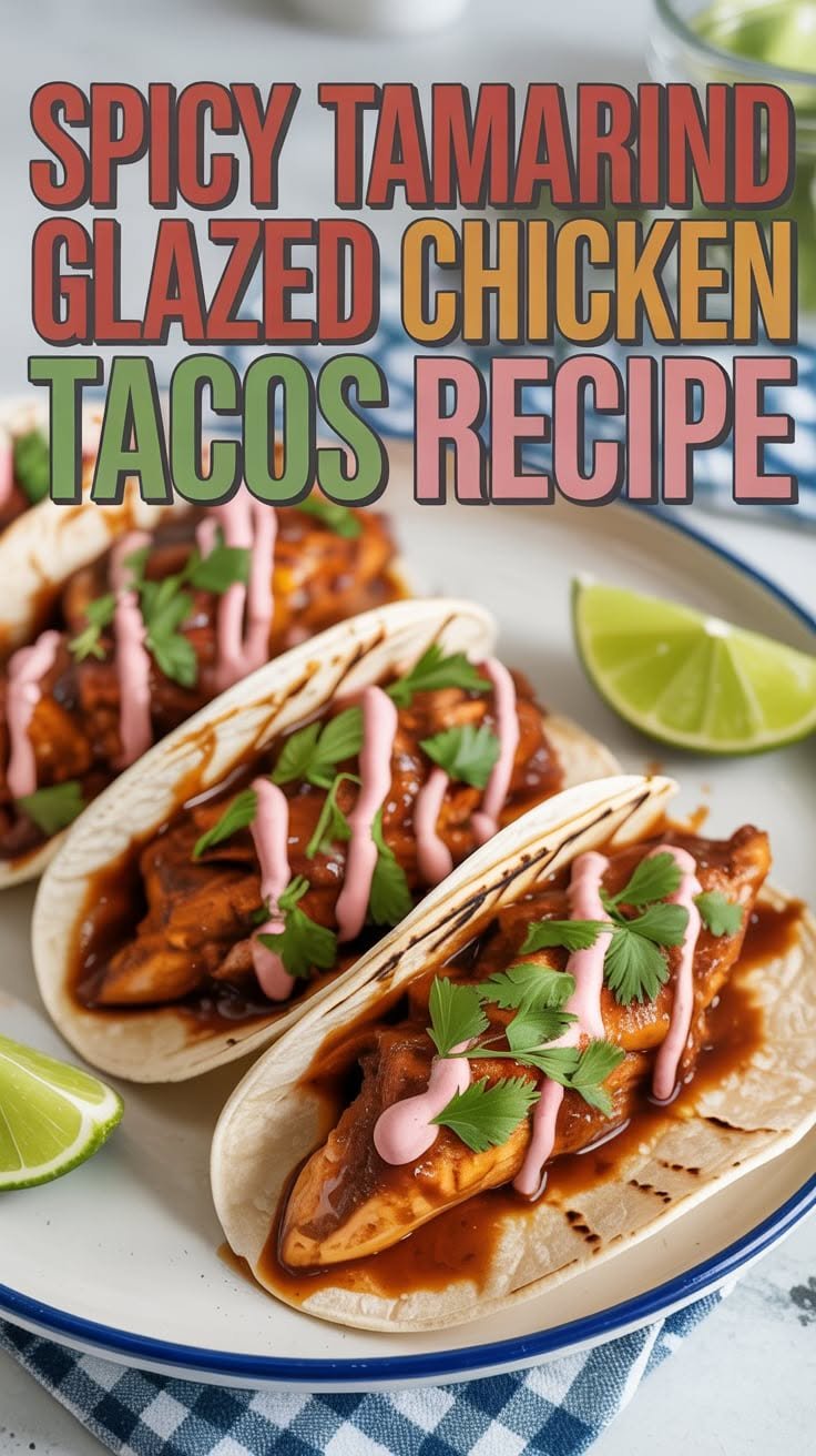 Spicy Tamarind Glazed Chicken Tacos Recipe - Food Blasts