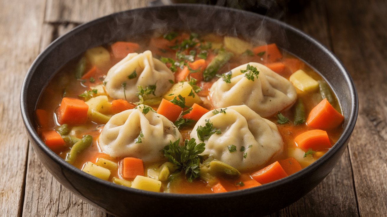 Hearty Vegetable Dumpling Stew Recipe - Food Blasts