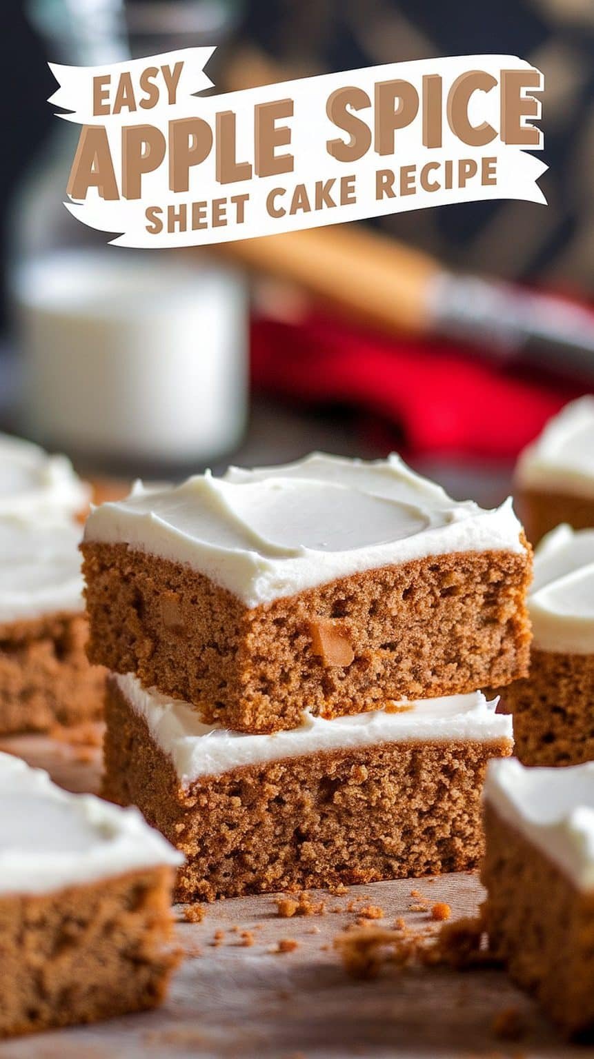 Delicious Apple Spice Sheet Cake Recipe - Food Blasts