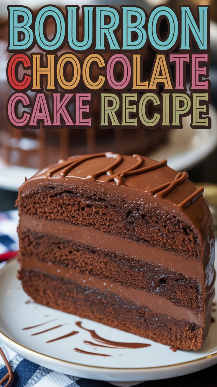 Bourbon Chocolate Cake Recipe - Food Blasts