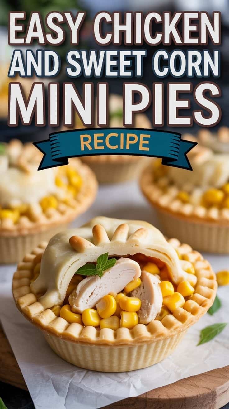 Chicken and Sweet Corn Mini Pies Recipe - Food Blasts