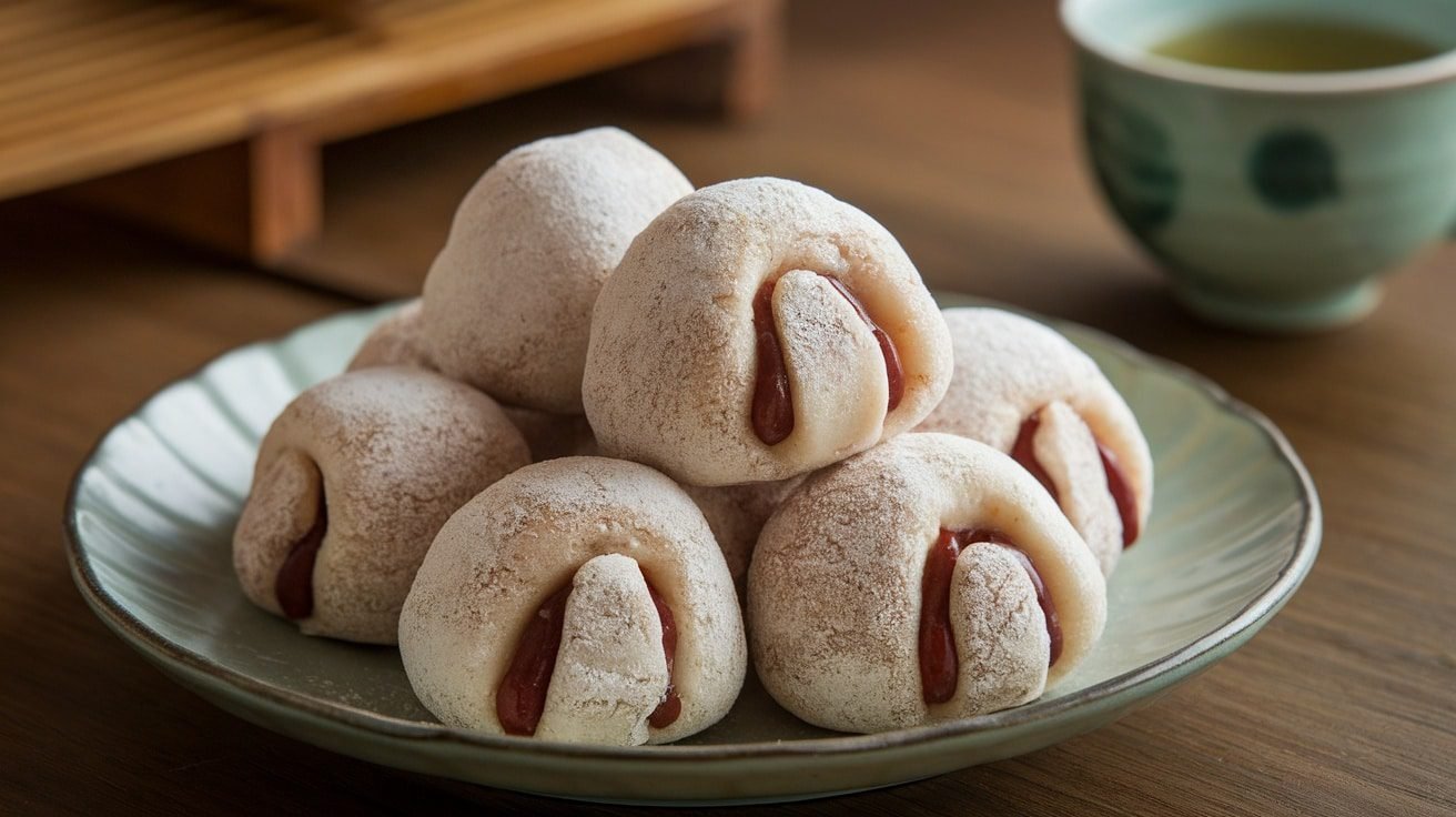 Sweet Red Bean Mochi Dessert Recipe - Food Blasts