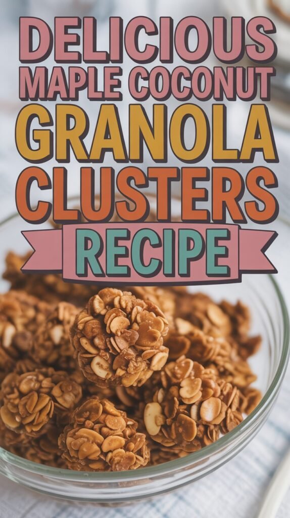 Maple Coconut Granola Clusters Recipe - Food Blasts