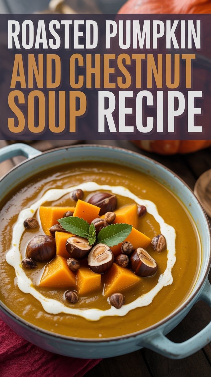 Creamy Roasted Pumpkin and Chestnut Soup Recipe - Food Blasts