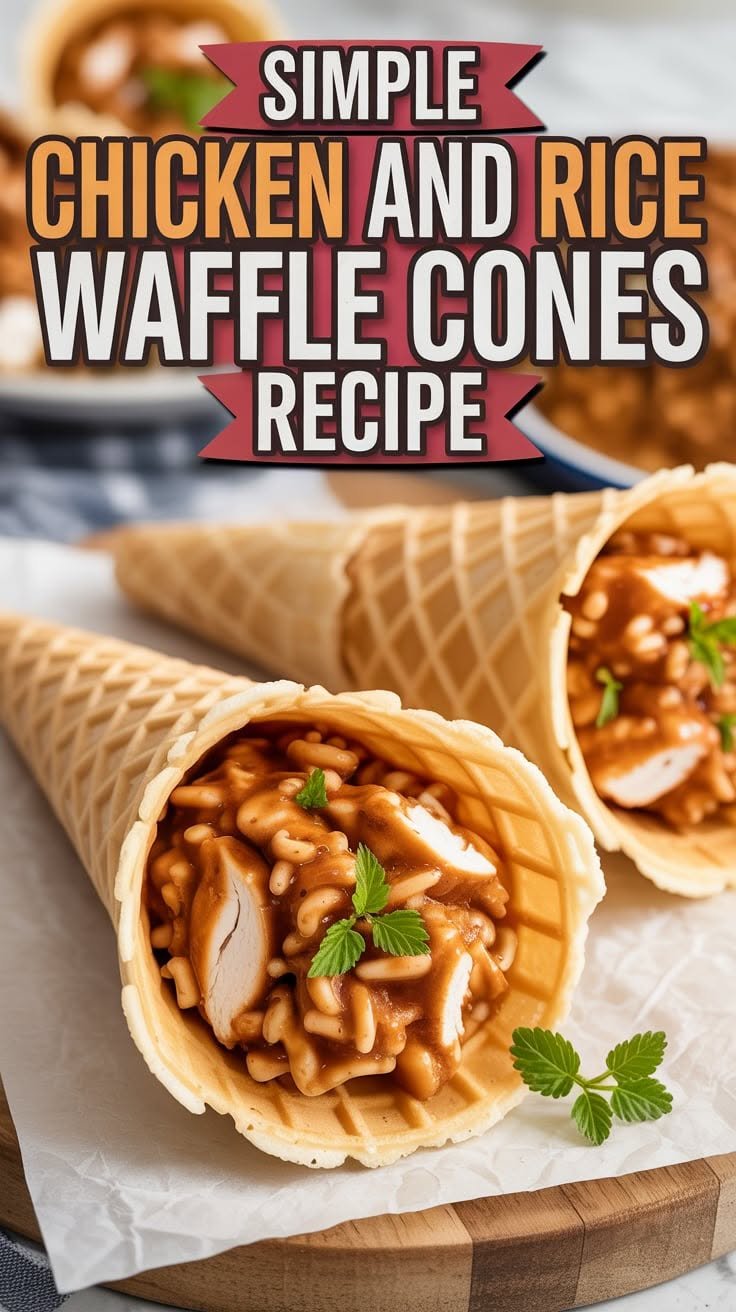 Savory Chicken and Rice Waffle Cones Recipe - Food Blasts
