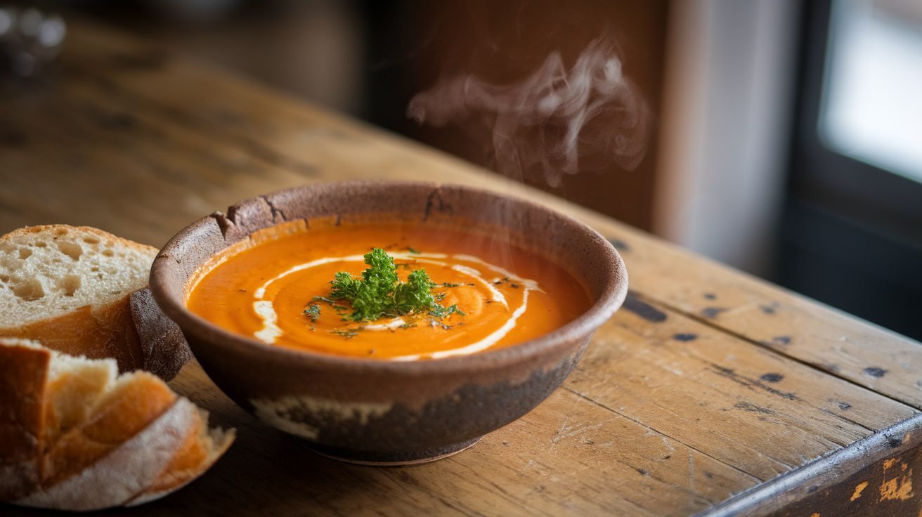 Velvety Creamy Carrot Soup with Leeks and Ginger - Food Blasts