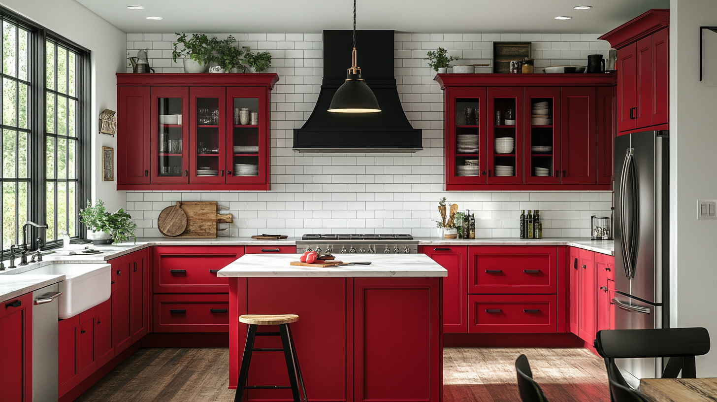 Red Kitchen Cabinets: A Bold Design Choice That Actually Works - Food ...