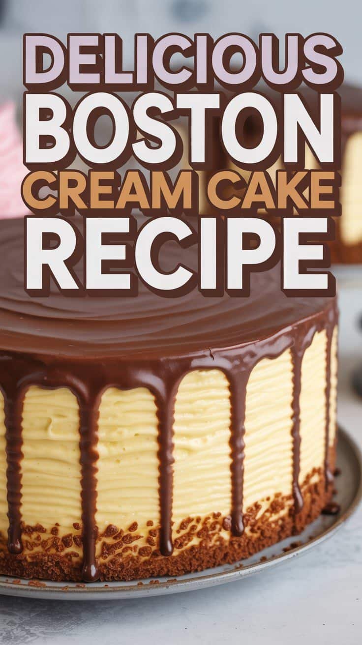 Classic Boston Cream Cake Recipe - Food Blasts