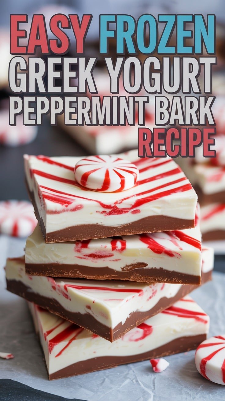Frozen Greek Yogurt Peppermint Bark Recipe - Food Blasts